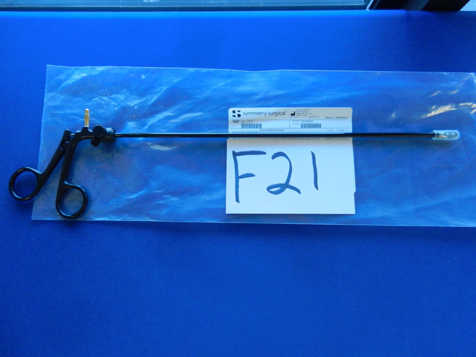F21 Symmetry Surgical Laparoscopic Hook Biopsy Forceps 5mm x 35cm 90 ...