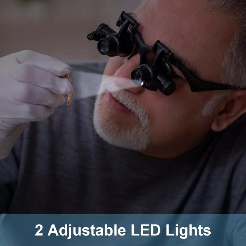 25X Magnifier Magnifying Eye Glass Loupe Jeweler Watch Repair Kit With ...