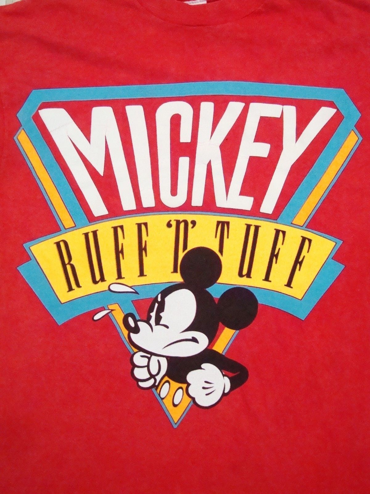 Vintage Mickey Mouse Buff & Tuff Walt Disney World Gym Workout T Shirt ...