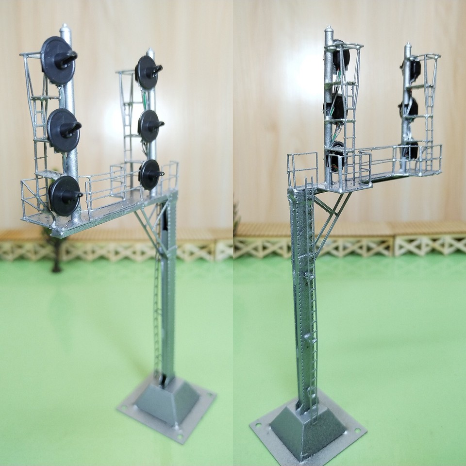 1 x HO scale searchlight cantilever signal tower metal 3-colors 2 ...