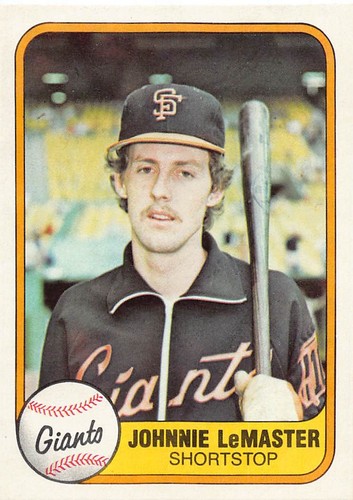 Johnnie LeMaster 1981 Fleer 450 San Francisco Giants Baseball Card | eBay