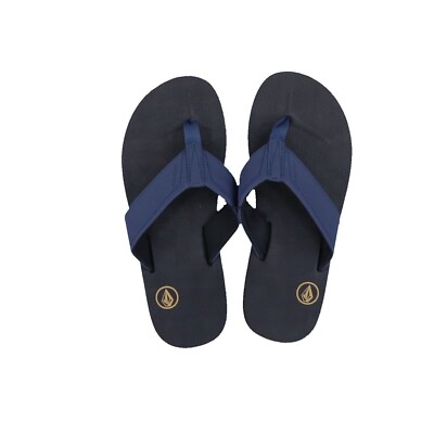 Volcom Men's Flip Flops Casual Beach Pool Sandals Shoes Logo Black Navy ...