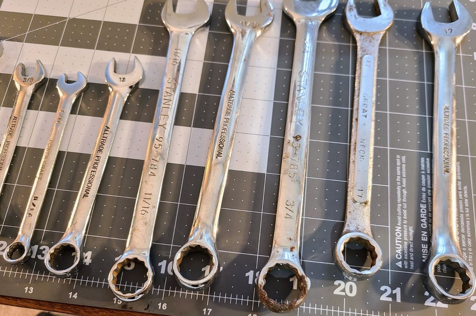 STANLEY, ALLTRADE, SAE/METRIC etc. Open-ended Combo Wrenches Lot, Pick ...