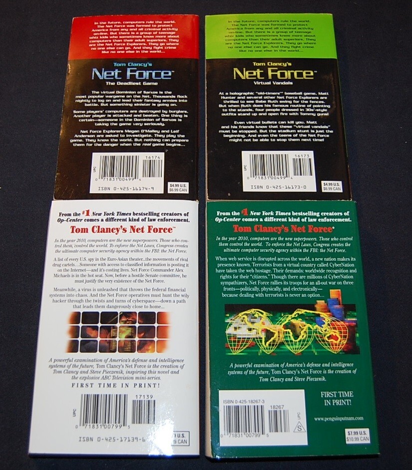Tom Clancy's Net Force - Lot of 9 Titles - Paperback - CyberNation ...