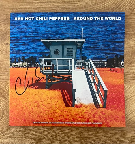 * RED HOT CHILI PEPPERS * signed vinyl album * AROUND THE WORLD * CHAD ...
