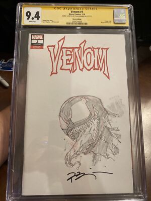 Venom #1 Blank SIGNED REMARK CGC 9.4 SS Signed And Remarked By Ryan ...