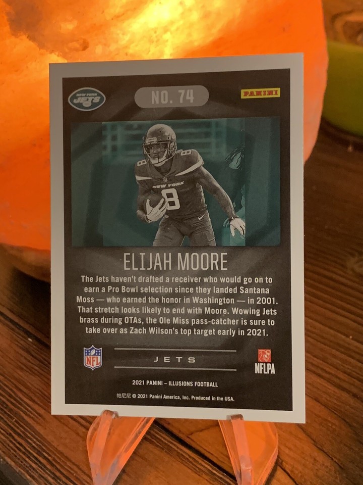 Elijah Moore Rookie Card RC Base 2021 Panini Illusions New York Jets | eBay