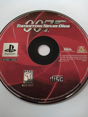 Tomorrow Never Dies Double 007 Playstation 1 PS1 Disc Only Black Label ...