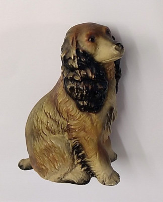 Antique Vintage Chalkware Spaniel Dog Figure Statue Solid Plaster ...