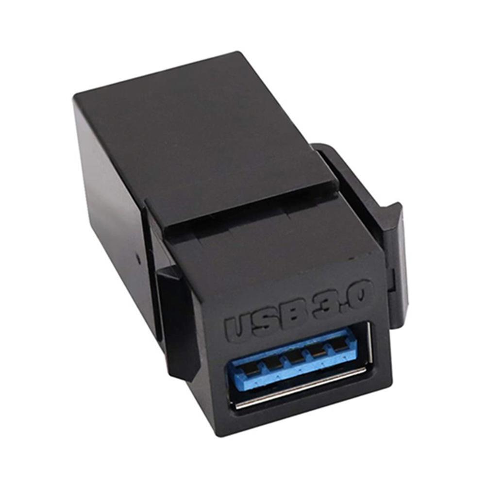 USB 3.0 Keystone Jack Inserts Female to Female Connector Adapter (Black ...