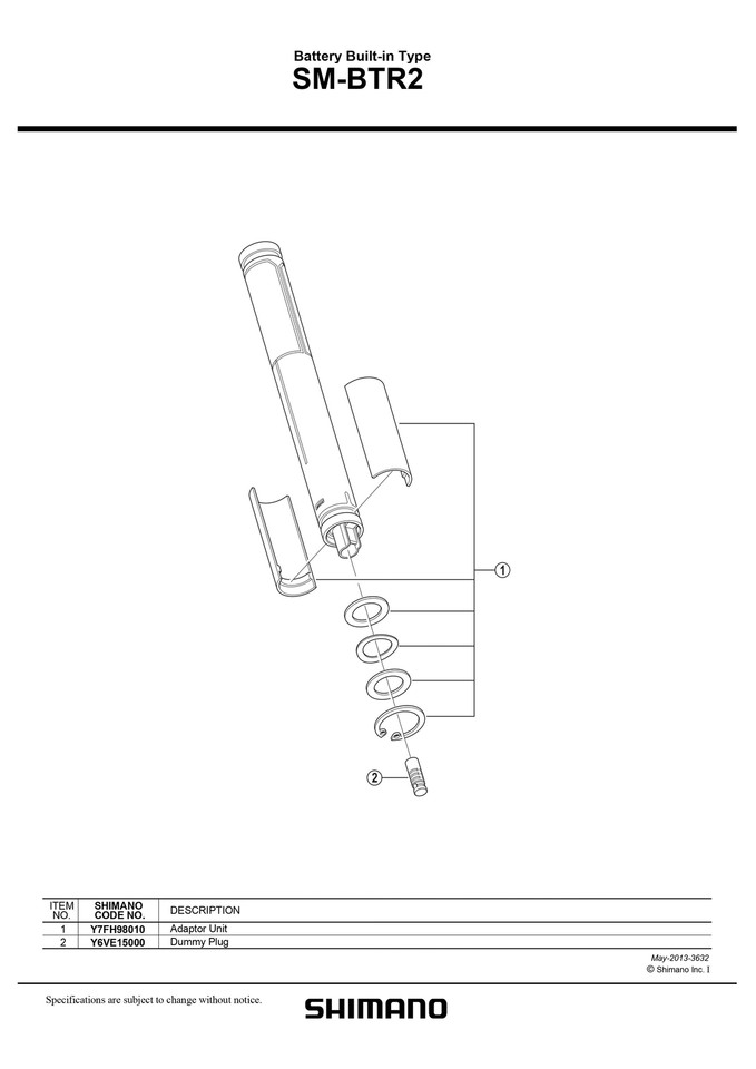 SHIMANO SM-BTR2 Battery Built-in Type Adaptor Unit - Y7FH98010 | eBay