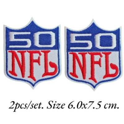 2 pieces NFL 1969 NFL 50th Anniversary Patch Football Embroidered Iron ...