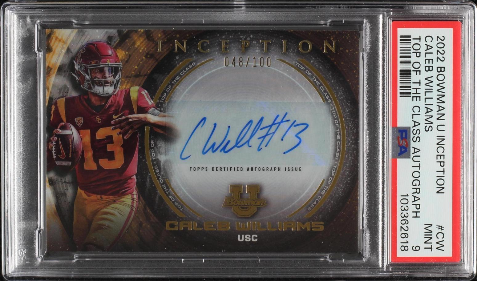 2022-23 Bowman Inception University - Top of the Class Autographs Caleb ...