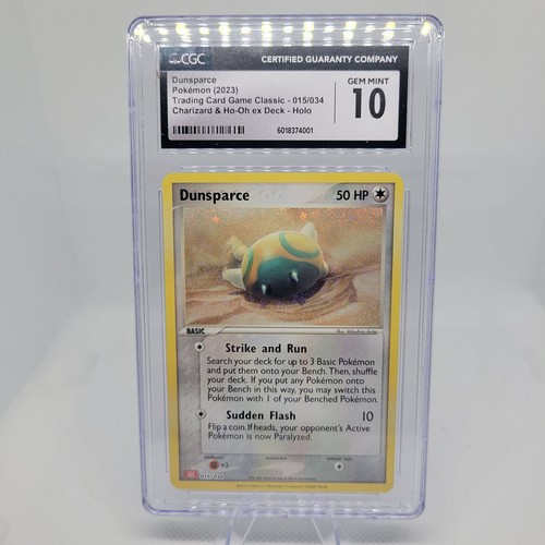 Dunsparce 15/34 Holo CGC 10 GEM MINT Pokemon TCG | eBay