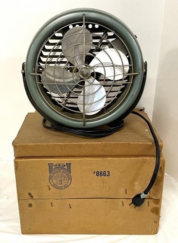 Vintage Dominion Metal Four Blade Fan With Heater Model 1528 MCM Unused ...