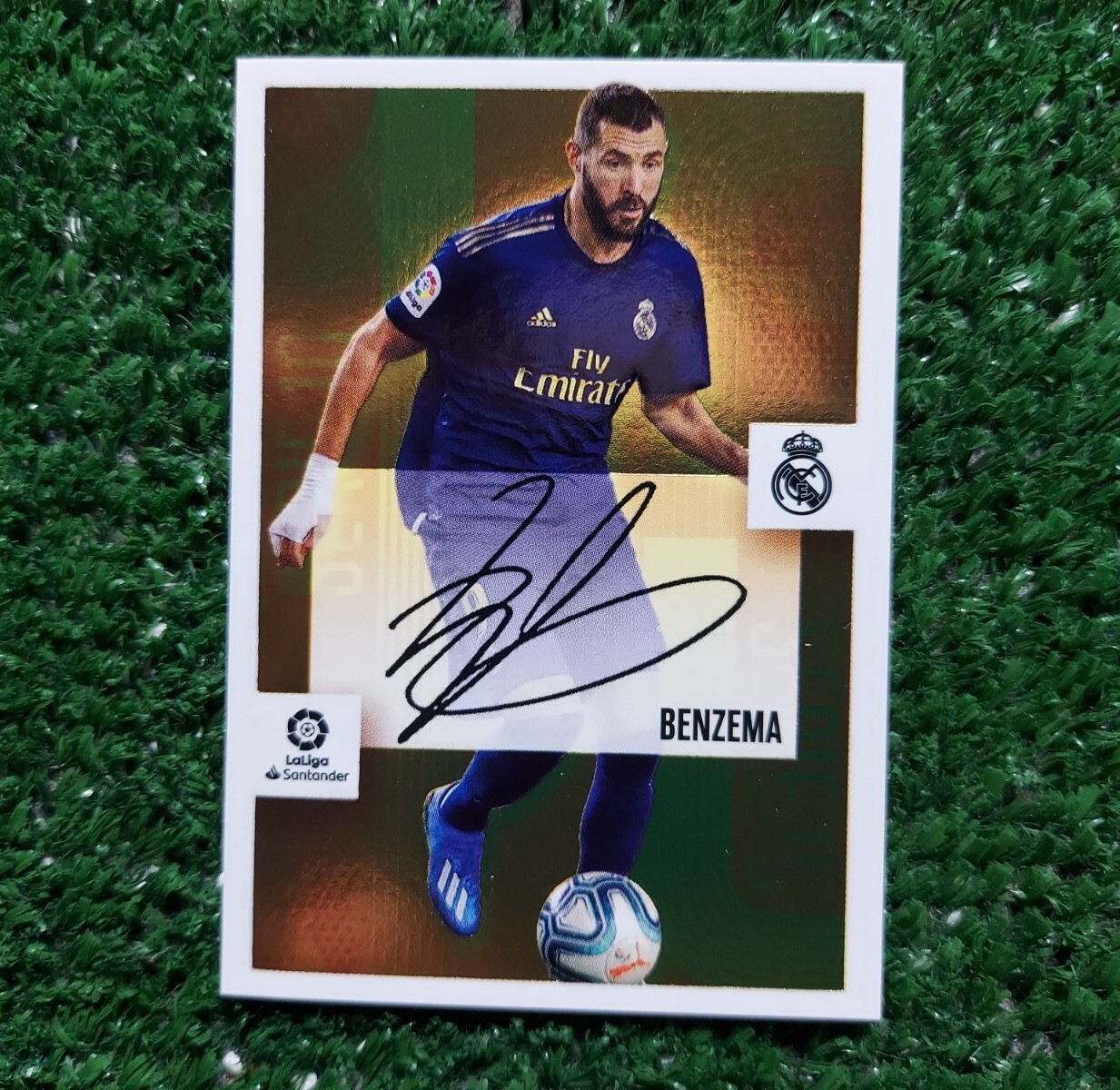 FIGURINA CALCIATORI PANINI LIGA 2020/21 REAL MADRID N°1 BENZEMA ...