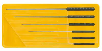 Assortment SET of 6 smoothing broaches with plastic handle ø 0.60 to 2. ...