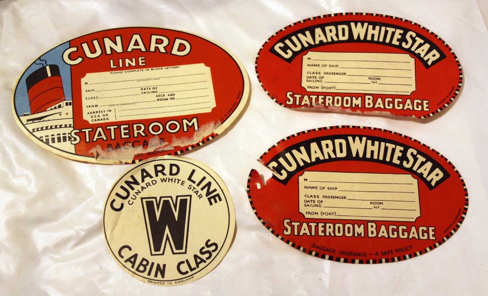 VINTAGE LUGGAGE LABELS CUNARD WHITE STAR LINES | eBay