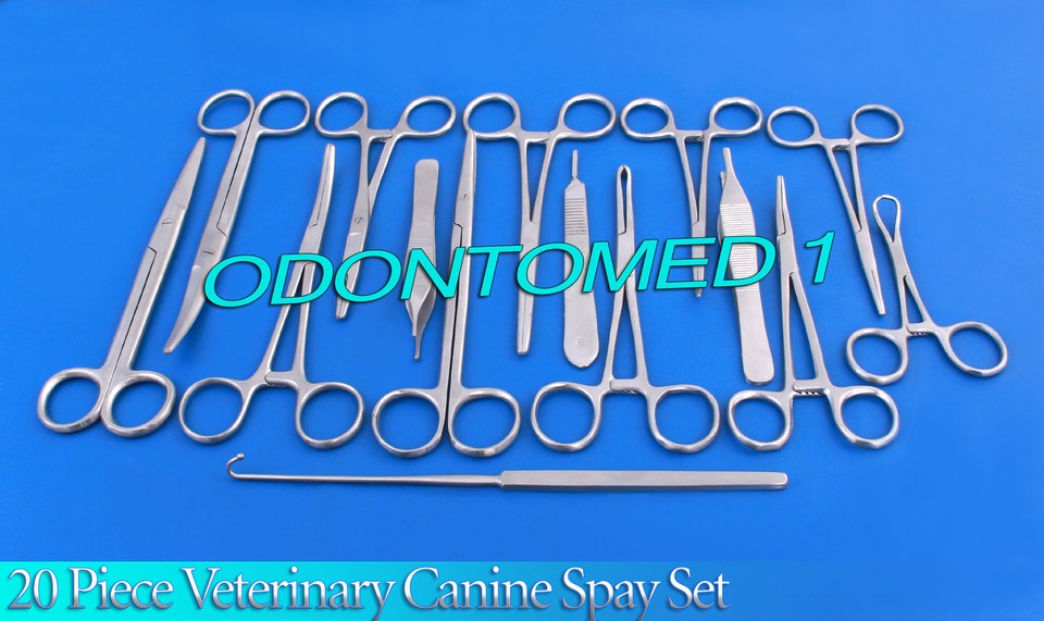 20 Piece Veterinary Canine Spay Set Kit Pack Dog surgical DS-867 | eBay
