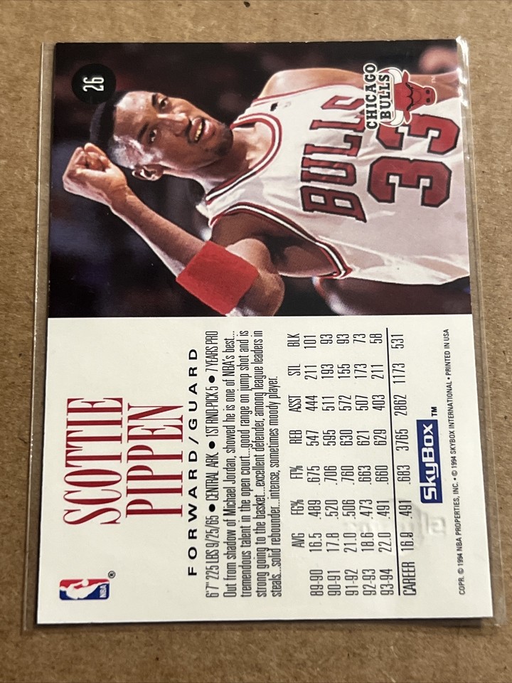 1994-95 SkyBox Scottie Pippen Chicago Bulls #26 | eBay