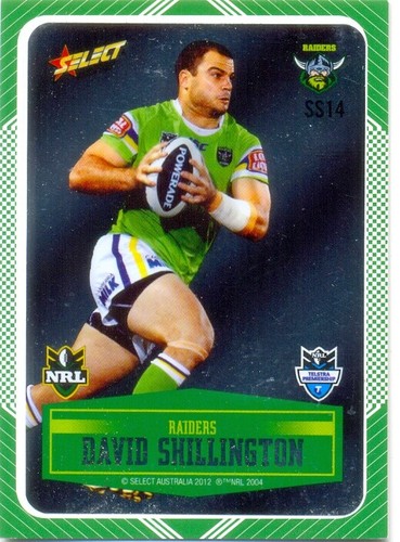 2012 Select NRL Champions Peel & Reveal SS14 David Shillington ...