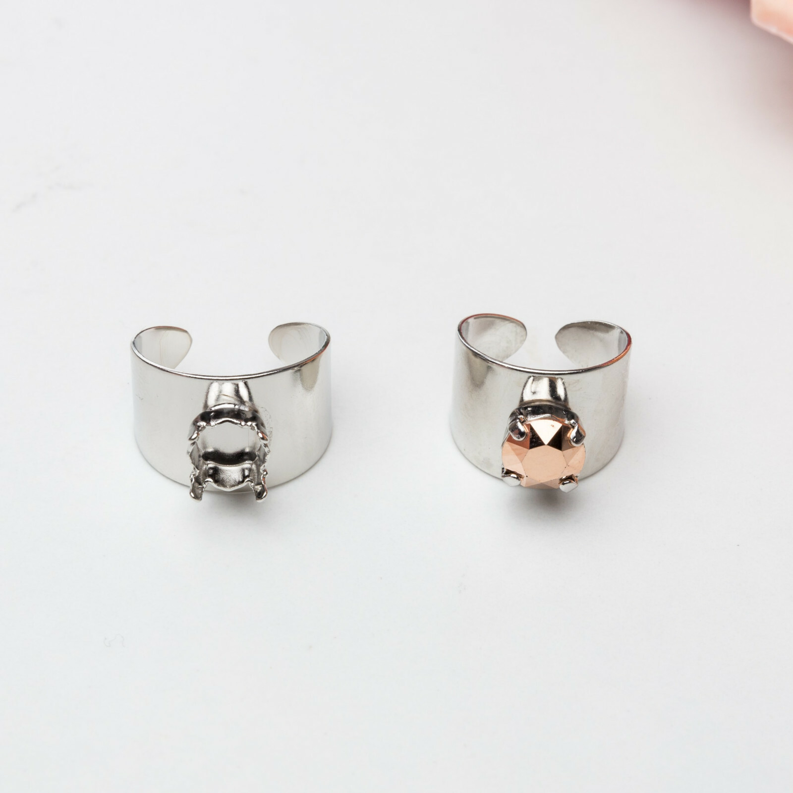 8.5mm | Wide Band Adjustable DIY Ring Bases | (R 403) | eBay