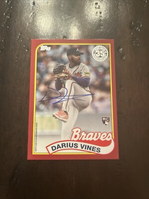 2024 Topps Update - Darius Vines - Red 1989 Topps On Card Auto #d 23/25 ...