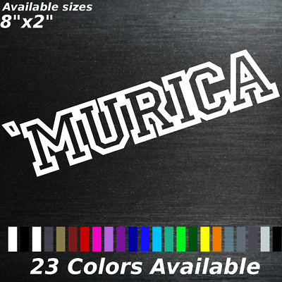 PAIR Murica Lettering decal sticker american USA | eBay