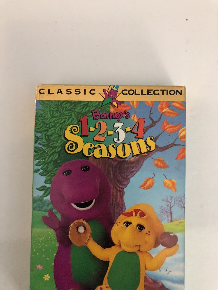 BARNEY Barney's 1-2-3-4 Seasons-VHS 1996-TESTED-RARE VINTAGE-SHIPS N 24 ...