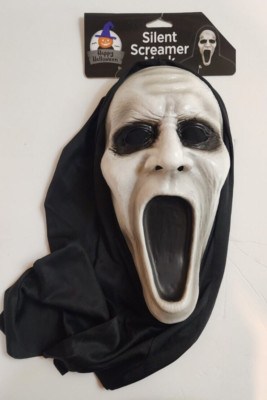 Fun World Silent Screamer Ghost Face PVC Character Costume Mask Scream ...