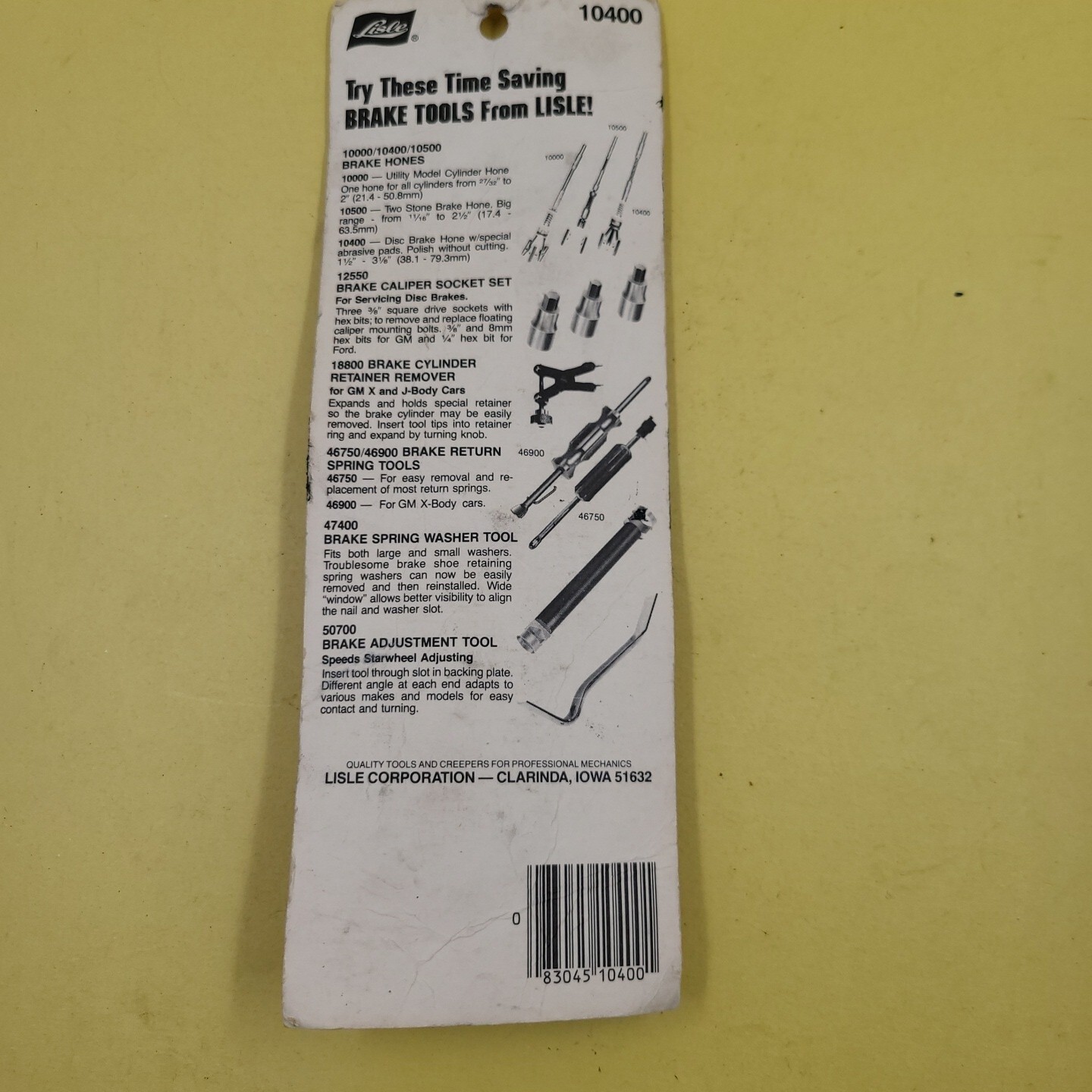 Lisle 10400 Disc Brake Hone for 1-1/2" to 3-1/8" vintage nos | eBay
