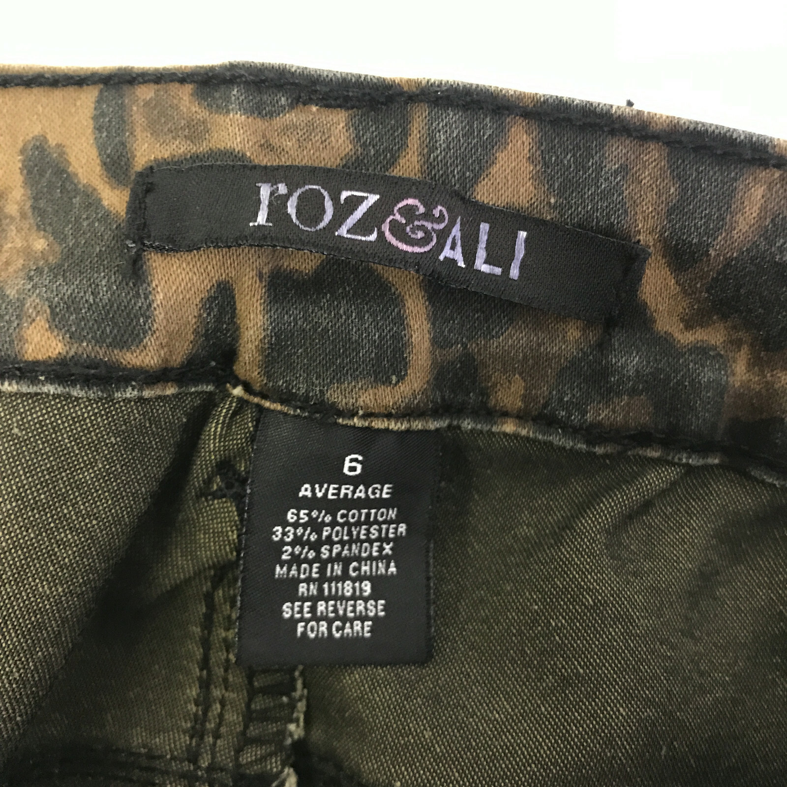 Roz & Ali Womens Leopard Print Pants 6 | eBay