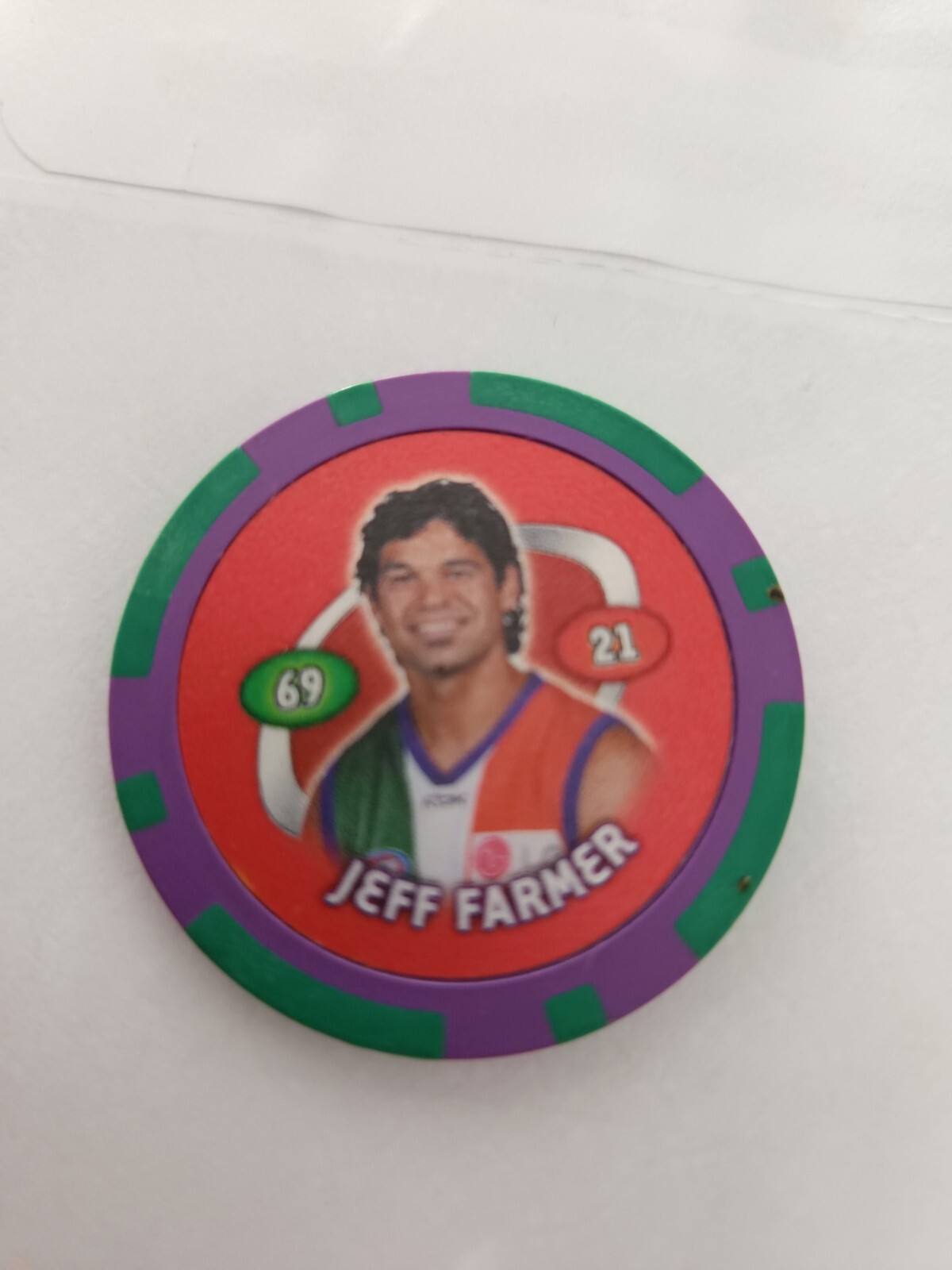 Jeff Farmer Pog Trading Card Topps Chipz Fremantle Dockers AFL | eBay