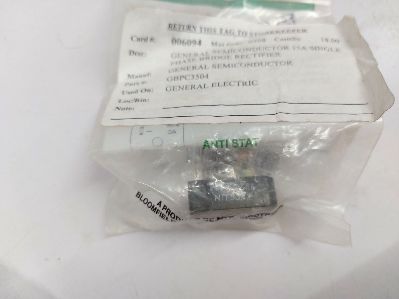 NTE+Electronics+Nte5342+Silicon+Bridge+Rectifier+40+Amps+Average+600v ...