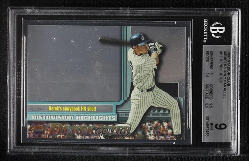 1997 Topps Stadium Club Instavision Members Only Derek Jeter #I17 BGS 9 ...