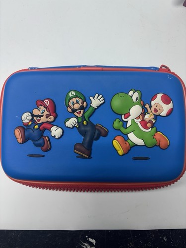 SUPER MARIO Nintendo DS DSi 3DS XL Carrying Carry Case Needs Zipper Tag ...