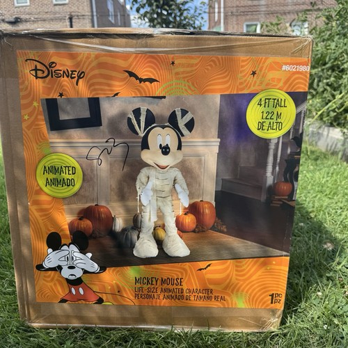 IN HAND Animated 4' Disney Mickey Mouse Mummy Animatronic Halloween ...