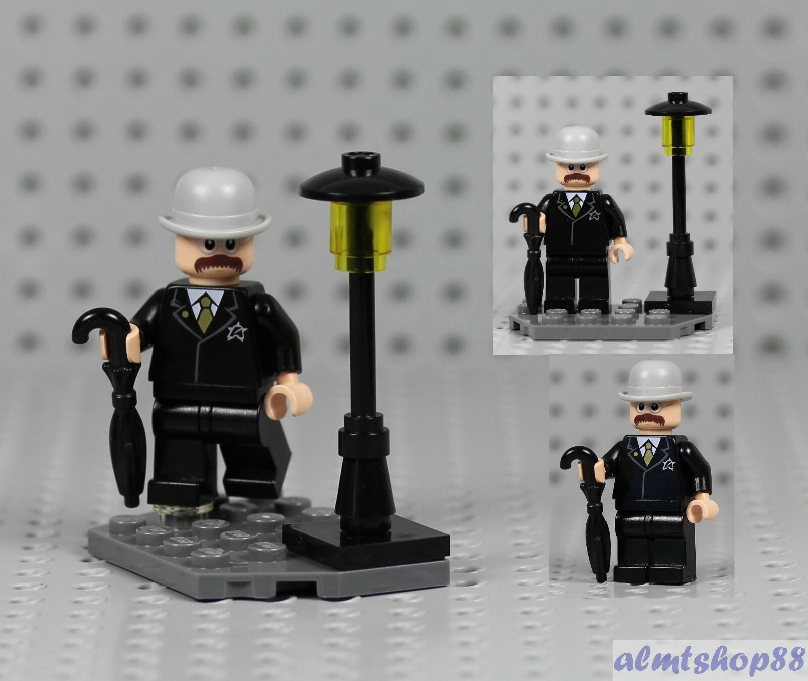 LEGO - Englishman Minifigure w/ Bowler Hat Umbrella - Street Lamp ...