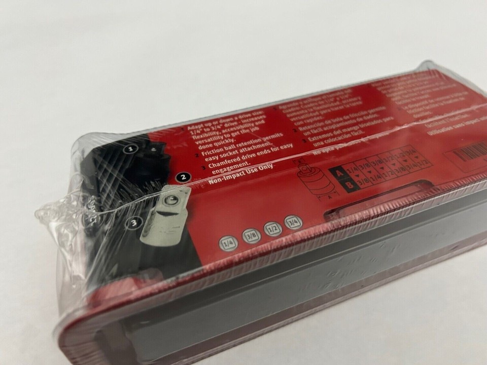 SNAP ON TOOLS USA 1206GS 6 Pc Combination Square Drive Adaptor Set NEW ...