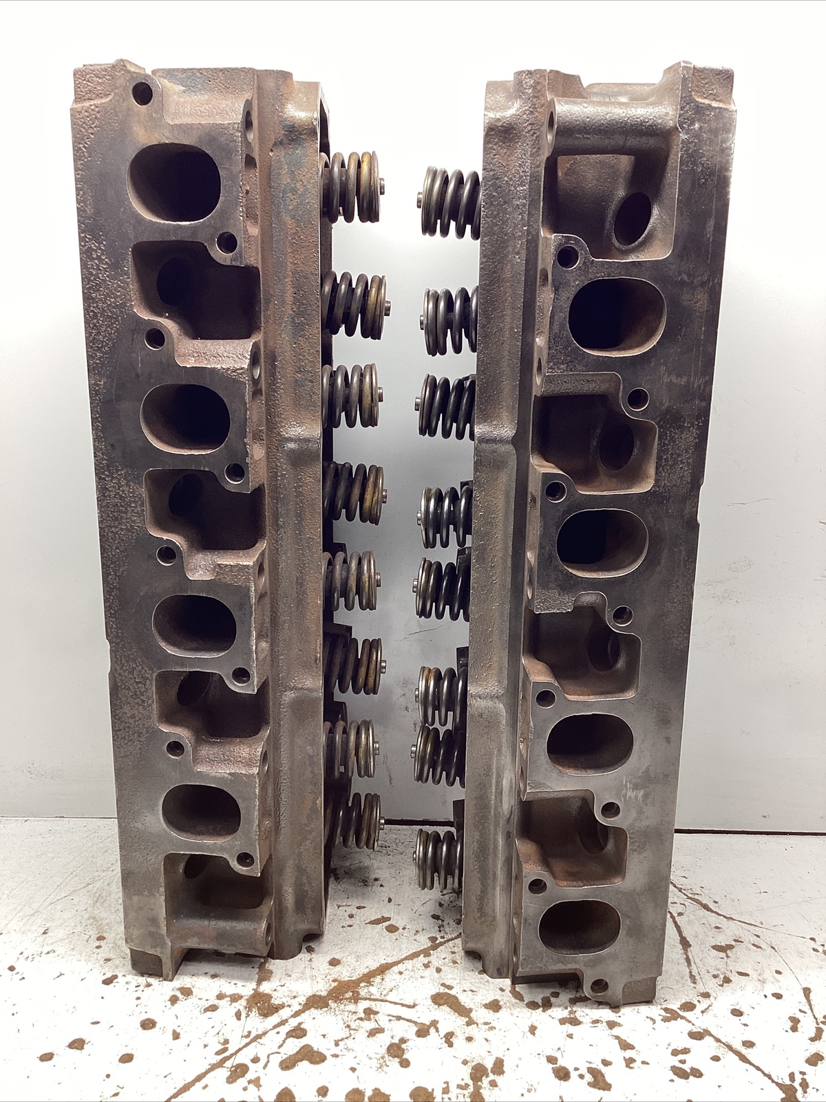 1970-1971 Ford 351C Small Block Cylinder Head Set D0AE-J DATE CODE OE9 ...