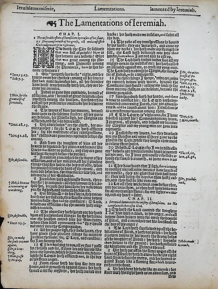 1614 KING JAMES BIBLE OLD TESTAMENT LEAVES * YOU PICK* KJV 400 YEARS ...