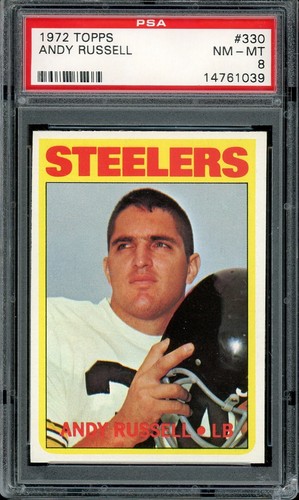 1972 Topps Football #330 Andy Russell PSA 8 | eBay