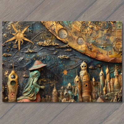 POSTCARD Alien God Civilization Religious Deity Ceremony Sacred Ritual ...