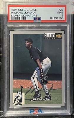 1994 Collector’s Choice Michael Jordan Silver Script Card PSA 9 | eBay