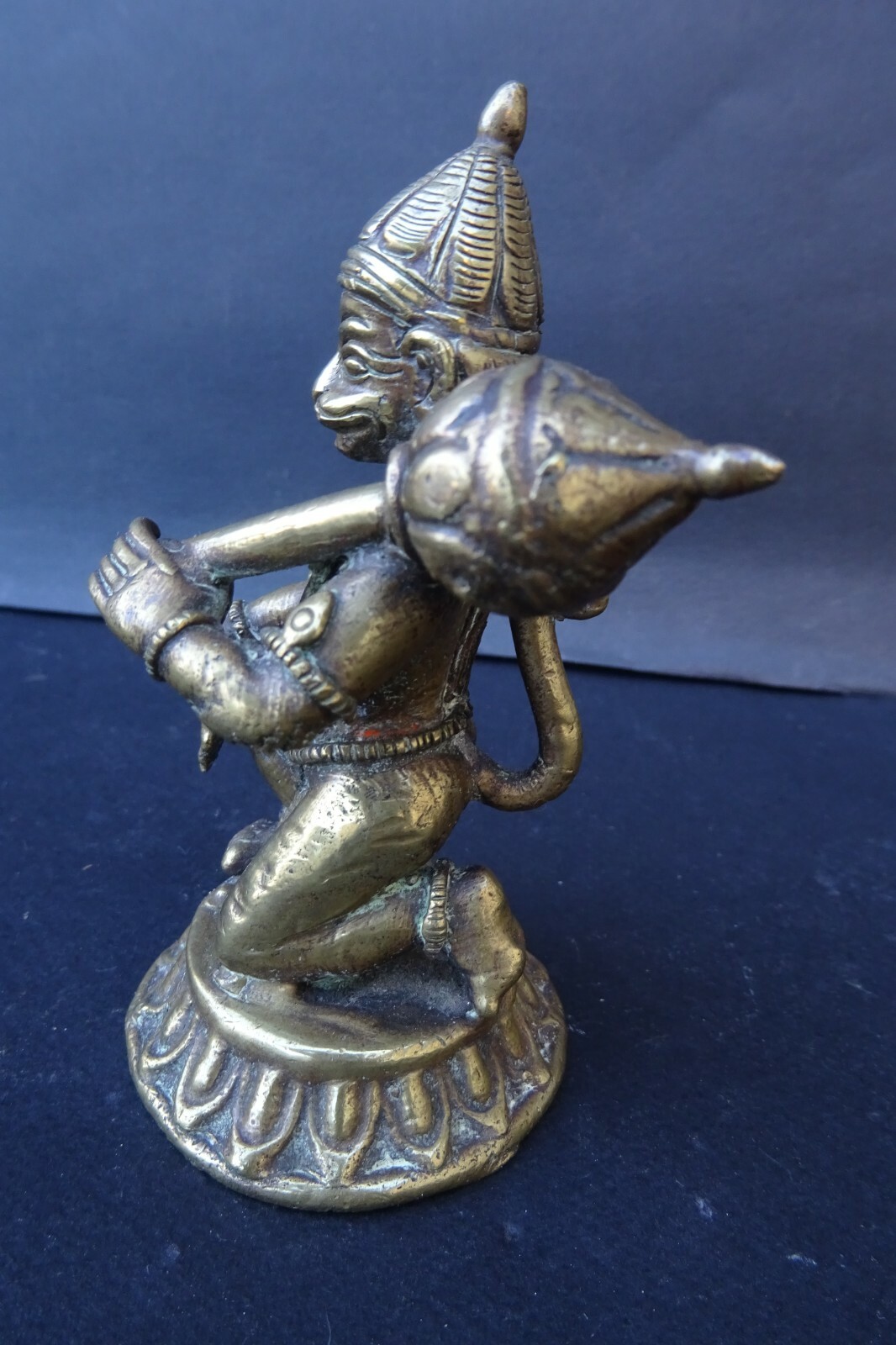 10 cm statuette en bronze INDE ASIE dieu singe HANUMAN, divinité ...