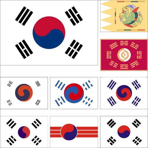 South Korea Historical Flag Royal Goryeo Dynasty Joseon King Gojong ...