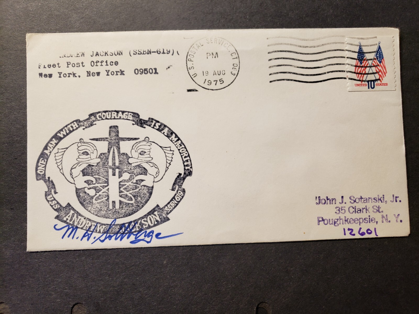Submarine USS ANDREW JACKSON SSBN-619 Naval Cover 1975 SIGNED Cachet | eBay
