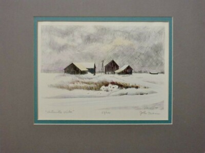 Vintage 1988 John Mosiman "Clintonville Winter" S/N Art Print | eBay