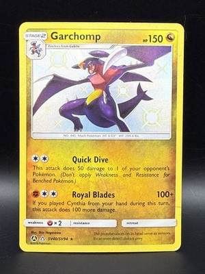 Garchomp SV40/SV94 Shiny Holo Rare Pokemon TCG Hidden Fates: Shiny ...