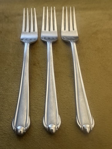 (3) Salad Forks Mikasa Classico Satin Stainless Flatware 18/0 Indonesia ...